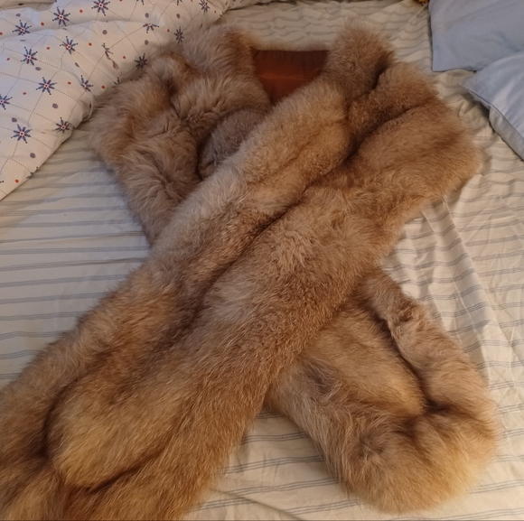 Vintage | Jackets & Coats | Vintage Blue Fox Fur Stole | Poshmark